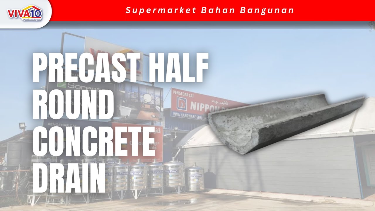 PRECAST HALF ROUND CONCRETE DRAIN - YouTube
