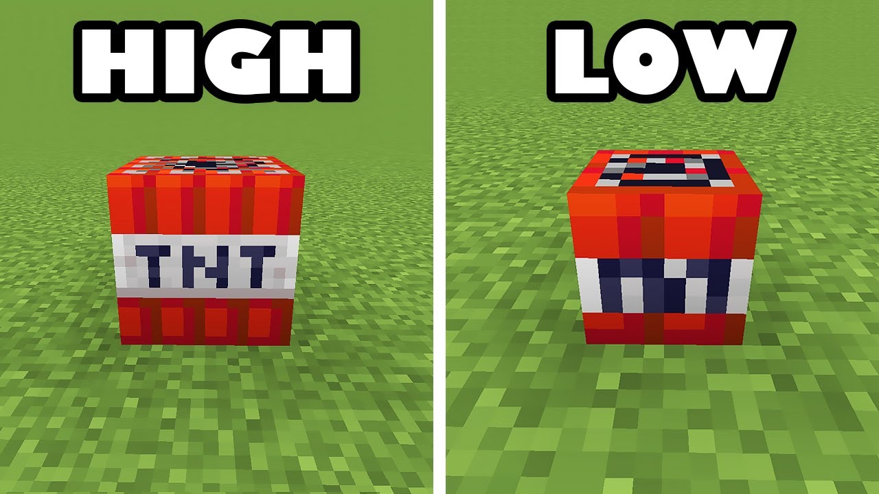 minecraft texture quality: HIGH vs LOW - YouTube