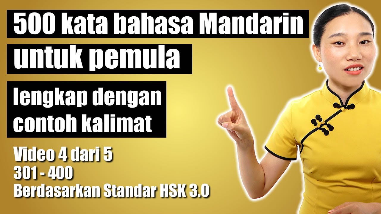 500 kata bahasa Mandarin untuk pemula, lengkap dengan contoh kalimat ...