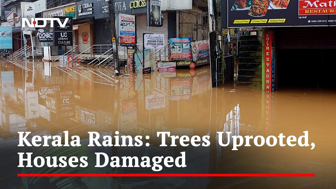 Kerala Sees Waterlogging Power Blackouts Due To Heavy Rainfall Youtube
