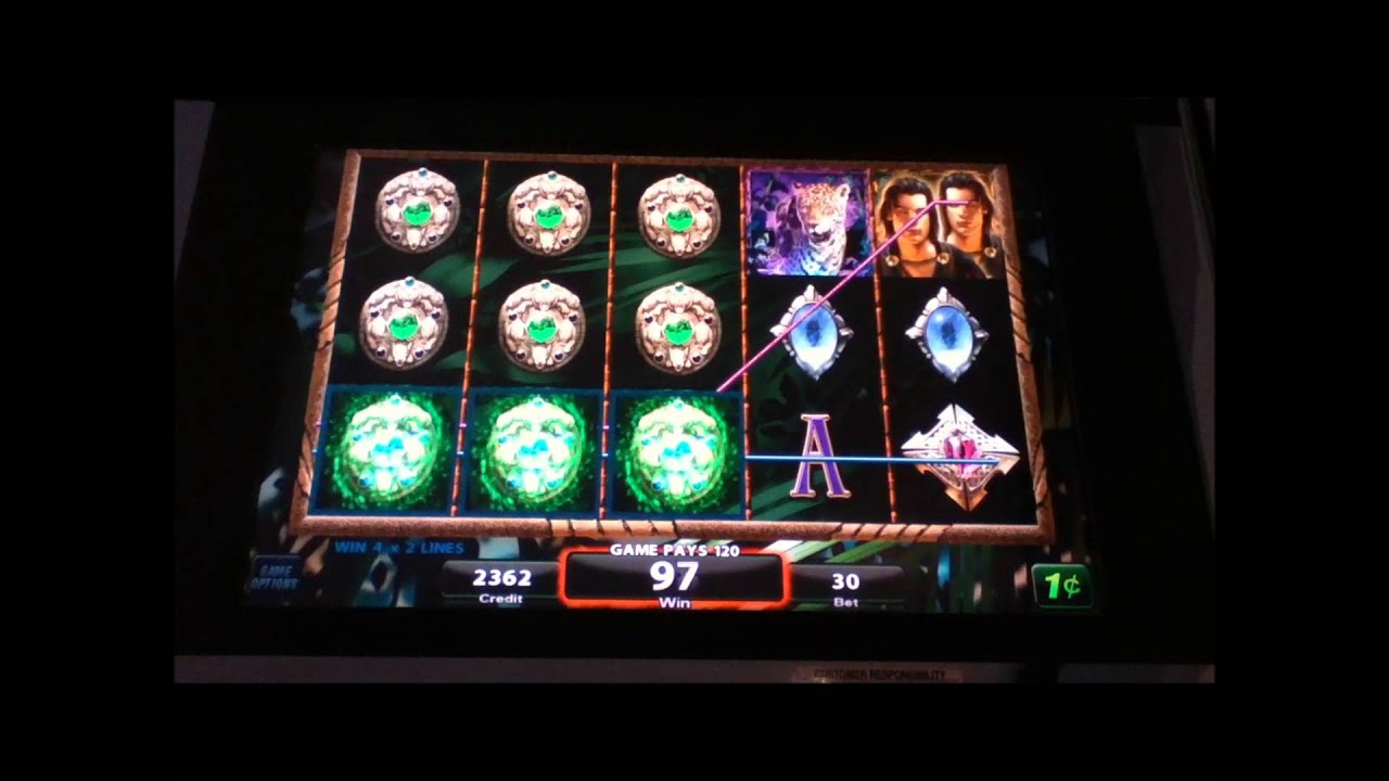 SHADOW OF THE PANTHER Penny Video Slot Machine with an EMERALD WIN Las ...