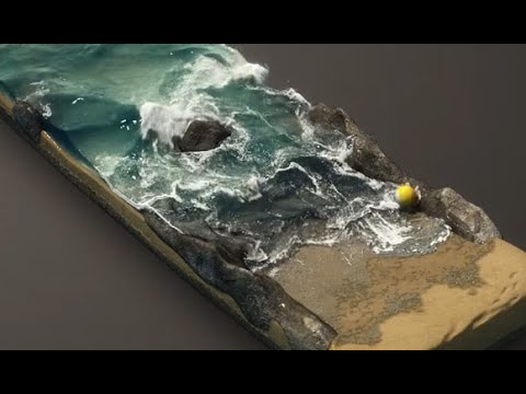 3ds max Fluids Simulation | Sea Beach Water Simulation 3ds max - YouTube