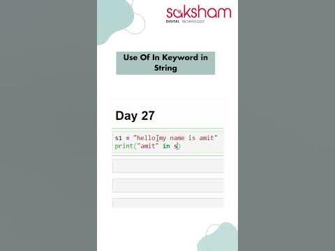 Day 27:KeyWord in Python #shortsvideo #shortsfeed #python #shorts - YouTube