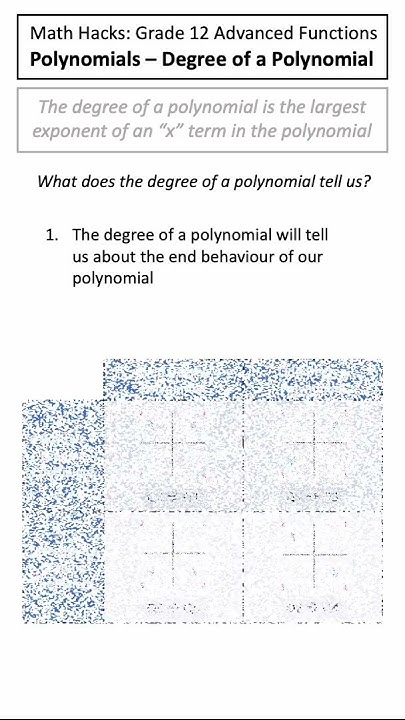 Degree of Polynomials - Grade 12 Advanced Functions (Math Hacks) - YouTube