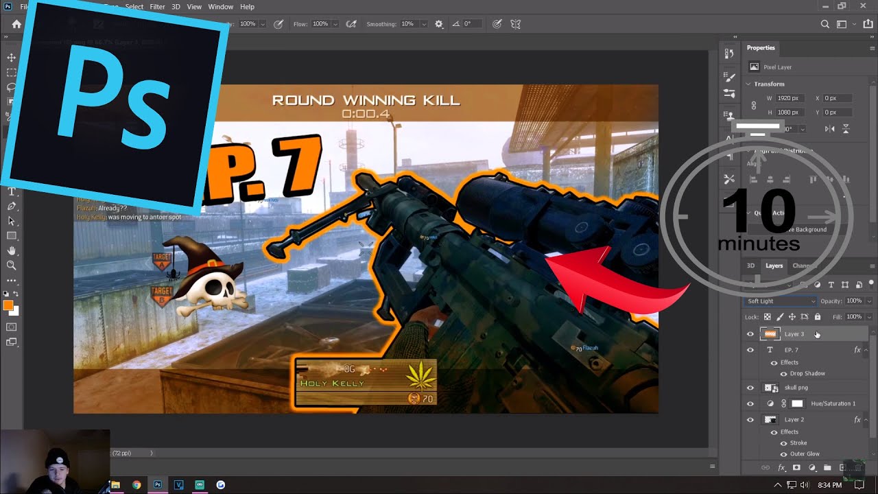 HOW TO MAKE A THUMBNAIL IN 10 MINUTES!! (ADOBE PHOTOSHOP 2020) - YouTube