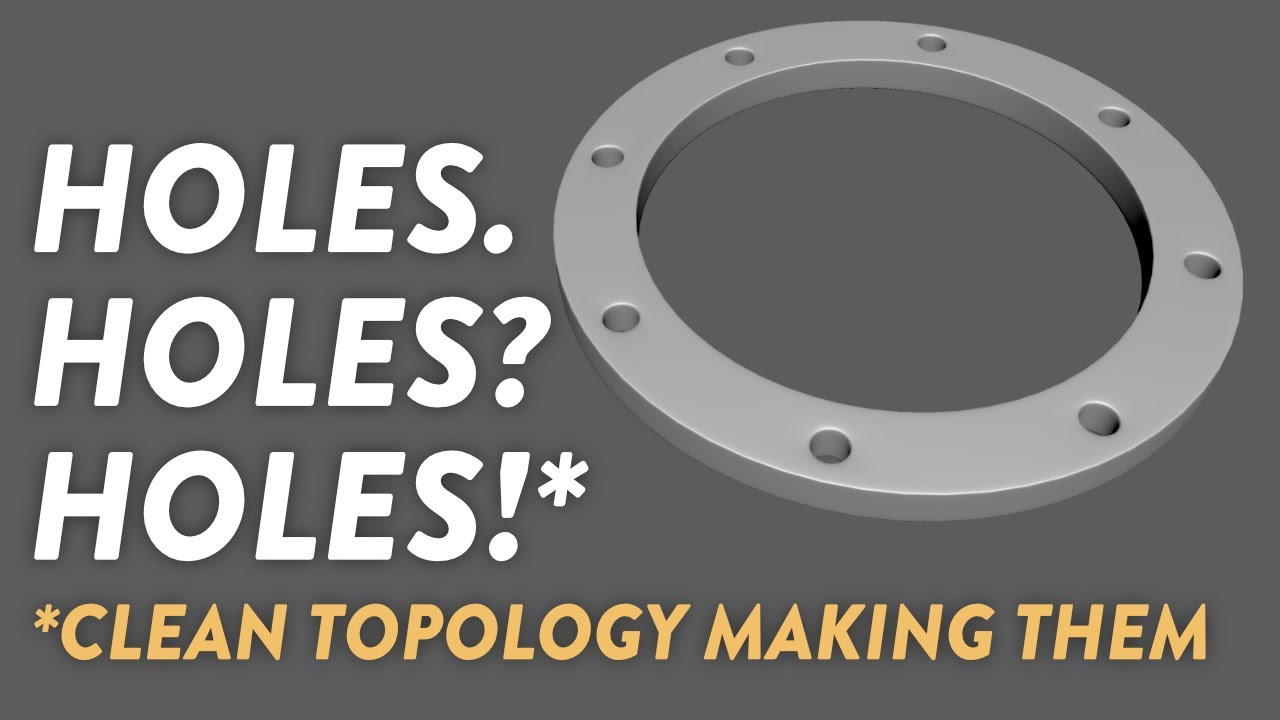Clean Topology With Holes in Geometry: Modeling a Flange - Maya 2020 ...