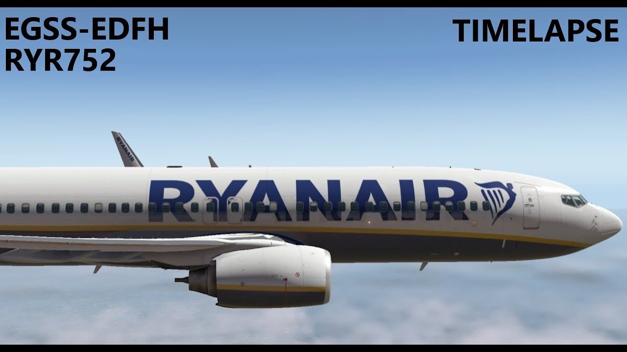 X-Plane 11 | EGSS-EDFH | RYR752 | 737-800 - YouTube