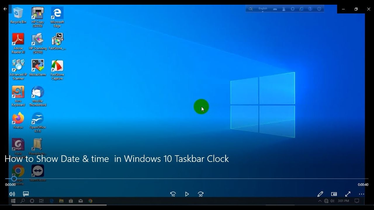 How to Show Date & time in Windows 10 Taskbar Clock - YouTube
