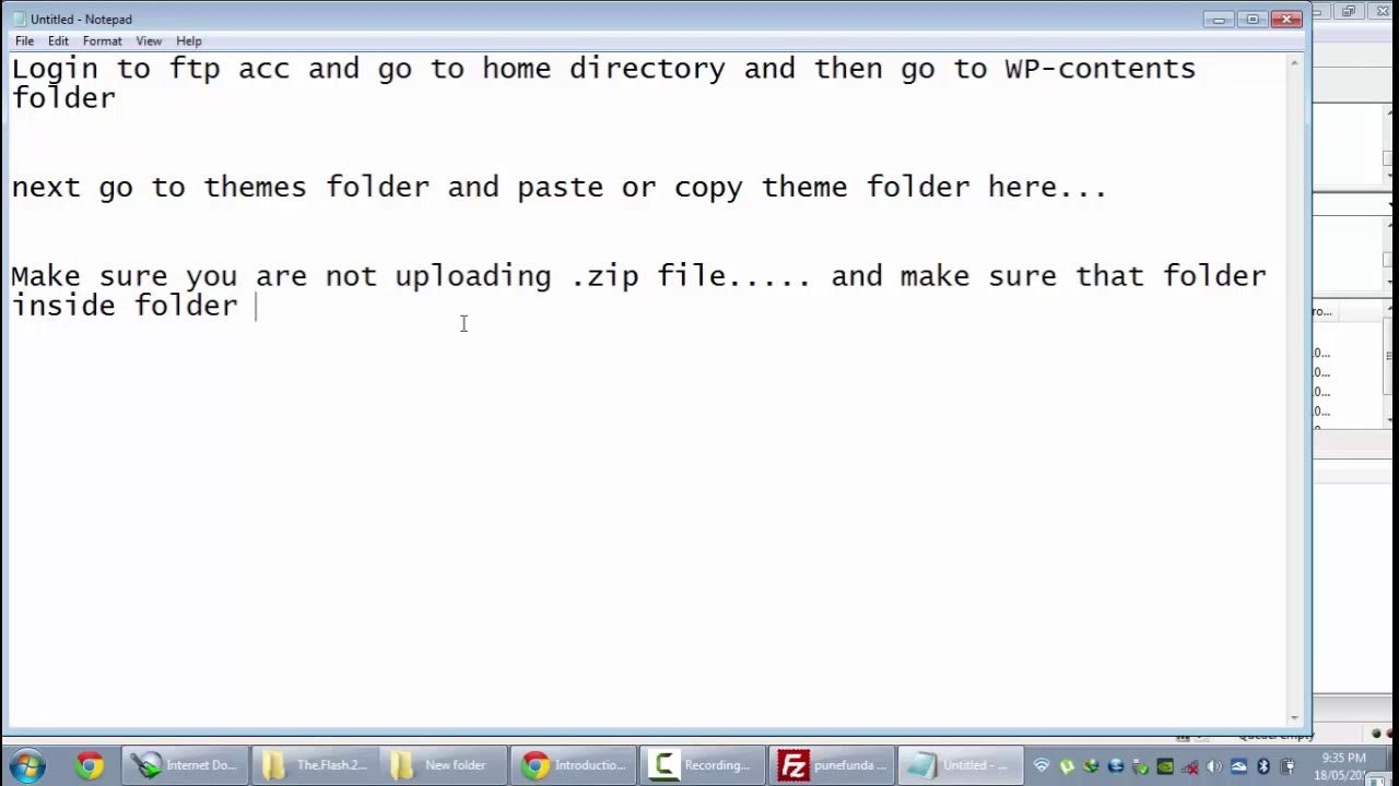How to upload WordPress theme via FTP using FileZilla - YouTube