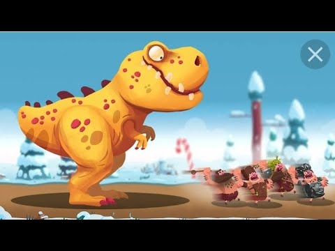 троглодит но динозавр в дино баш - YouTube