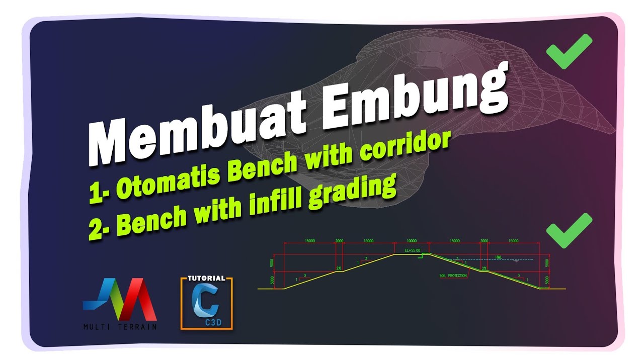 Tutorial membuat Embung di Autocad civil 3d - YouTube