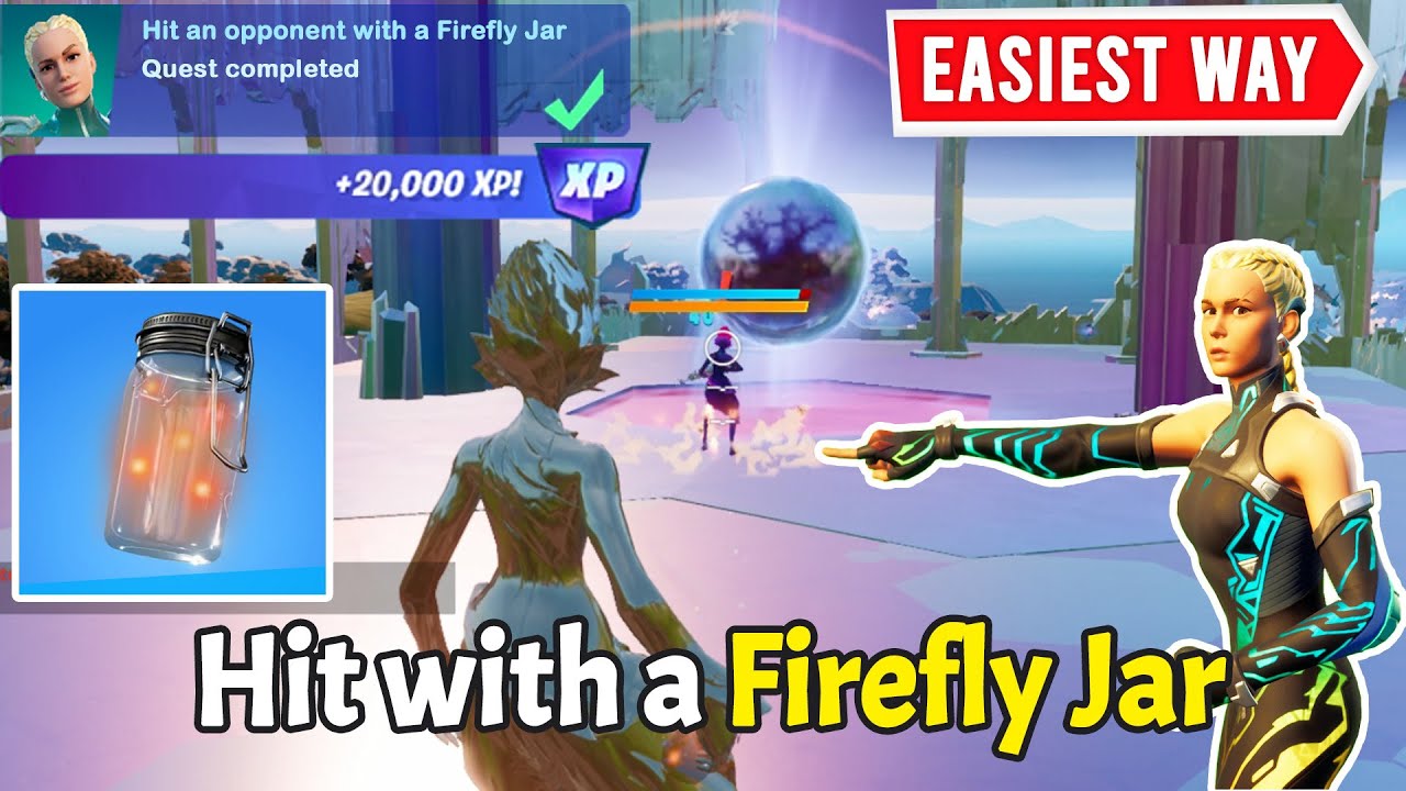 How to Hit an opponent with a Firefly Jar | Fortnite - YouTube