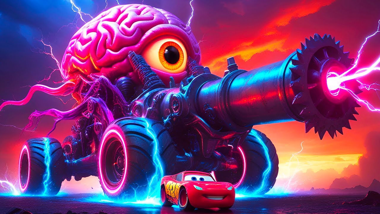 ⚠️Big & Small vs Epic Escape⚠️McQueen and Mater VS EVIL CANNON Monster ...