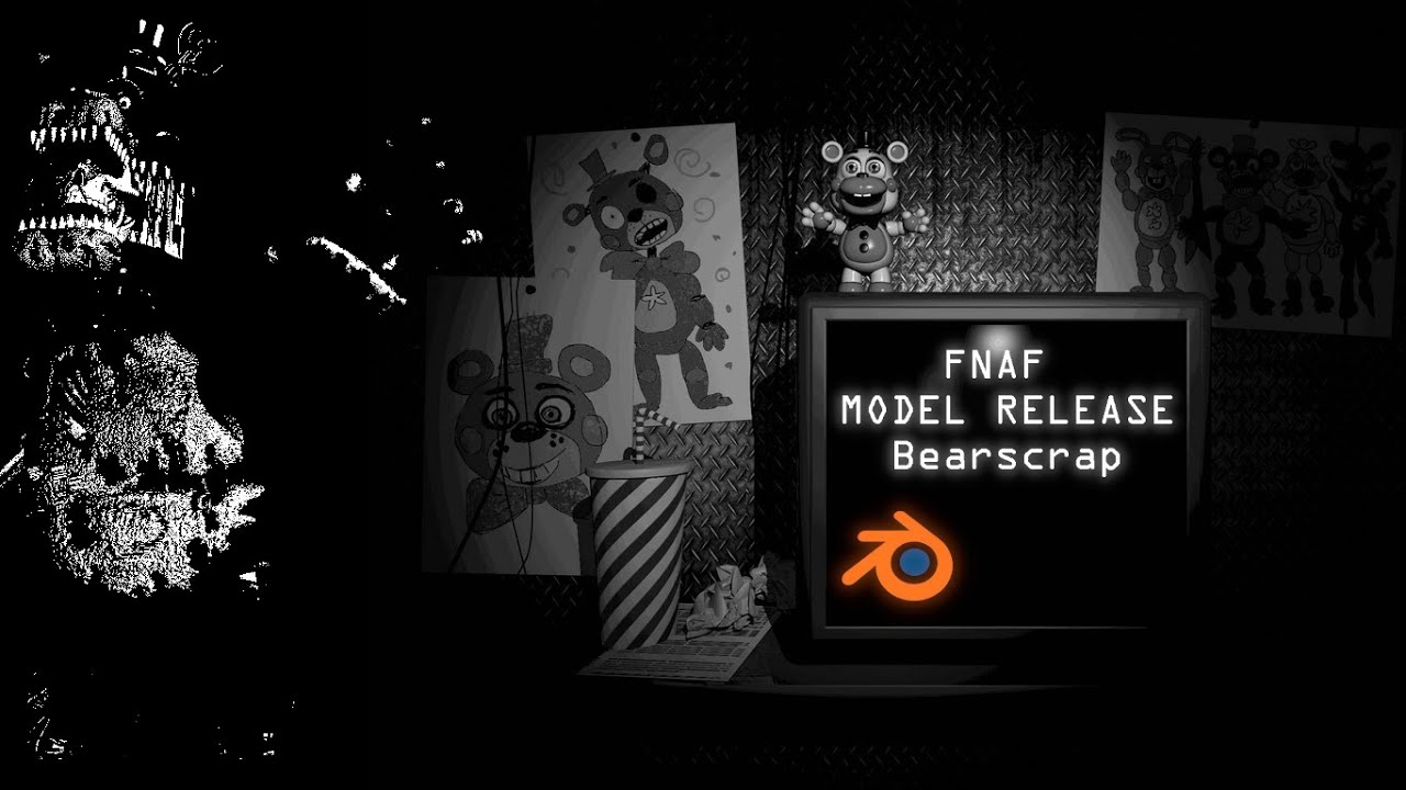 FNAF MODEL RELEASE - Bearscrap - YouTube