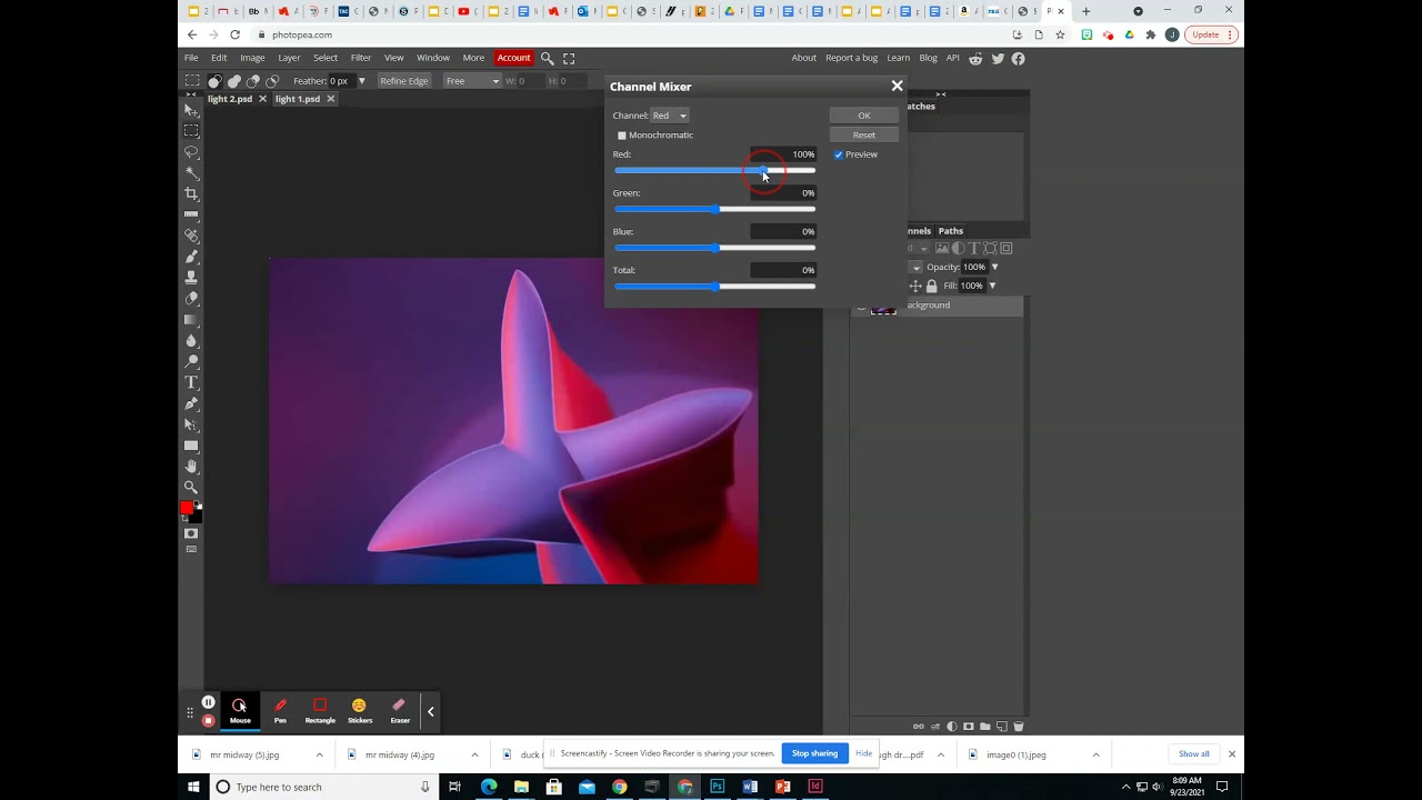 Photopea Channel Mixer with YOUR image - YouTube