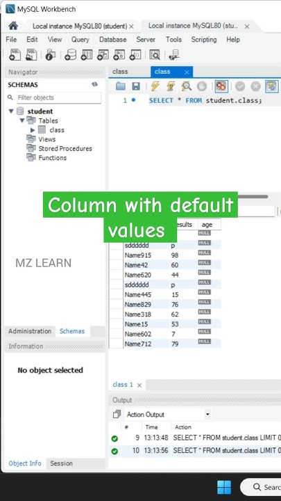Column with default value in mysql #tamil #data #column #default #sql - YouTube