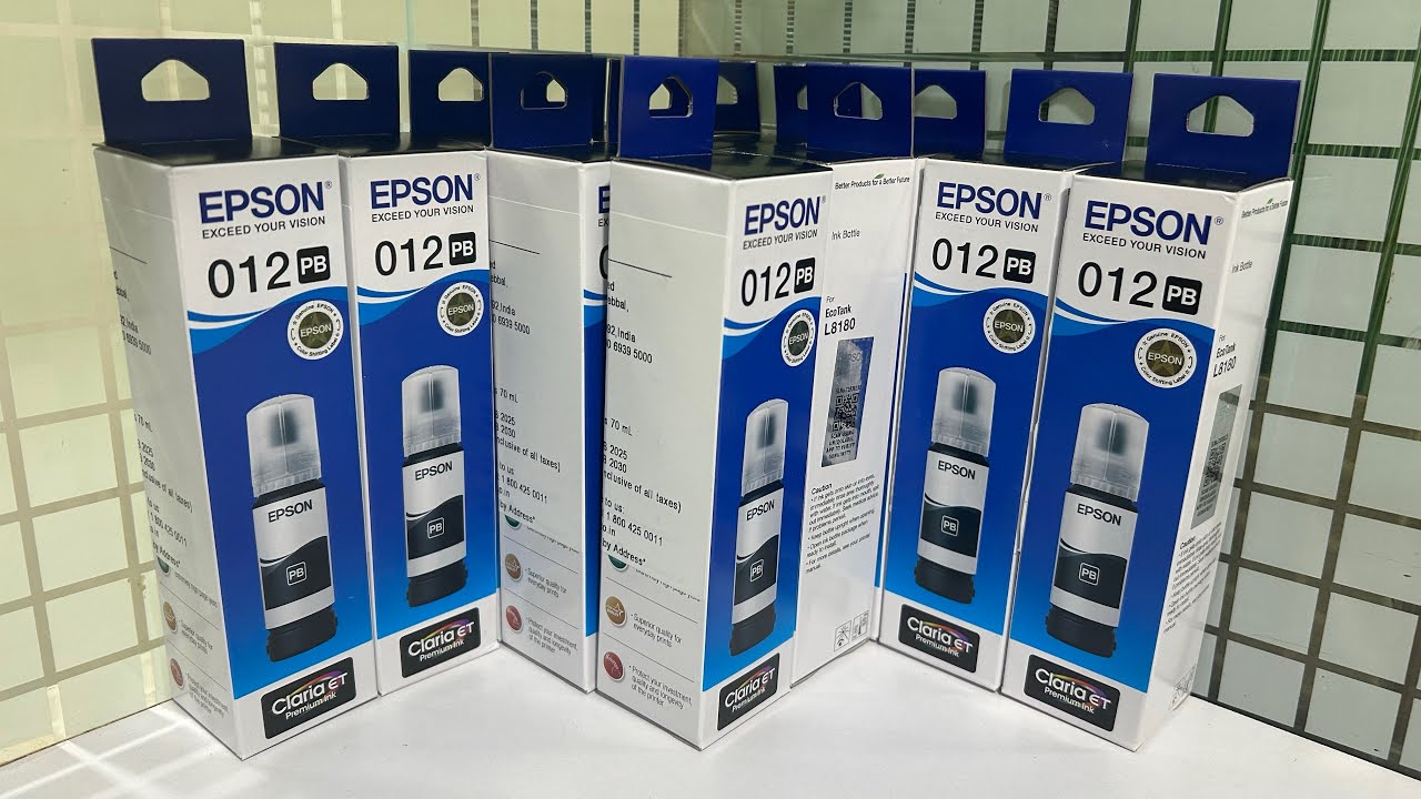 Epson 012 Pigment Black Ink Bottle - YouTube