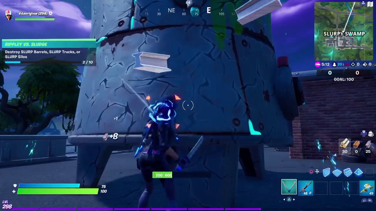 Fortnite RIPPLEY VS. SLUDGE: "Destroy SLURP Barrels, SLURP Trucks, or ...