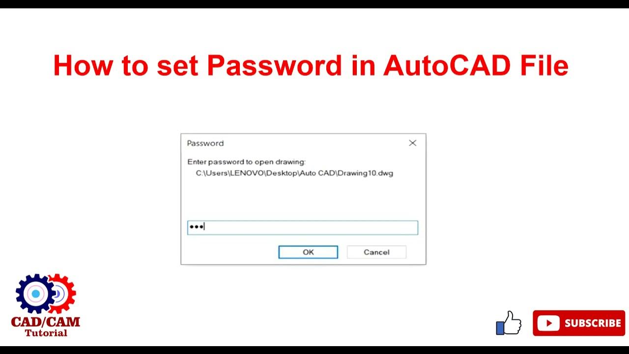 How to set Password in AutoCAD file | Password protected file ...