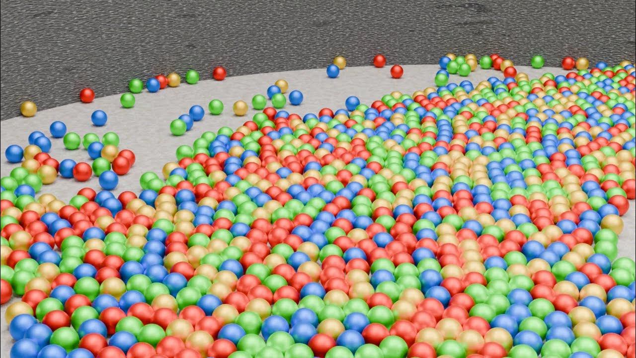 3D Balls colorful, Blender animation, Rigid body simulation, Cycles Render #animation #video #3d ...