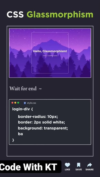 Making Css Glassmorph Coding In Website Development Language Coding Html Css Viral