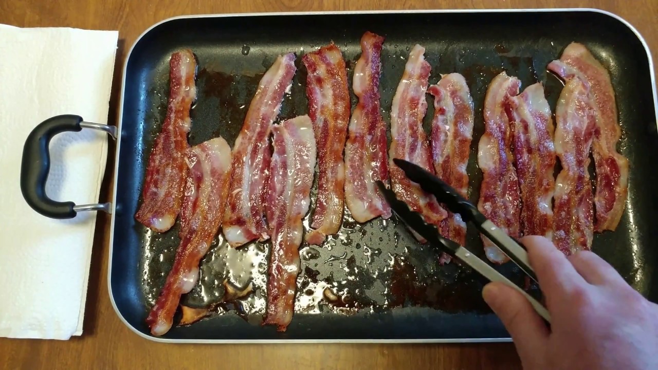 HOW TO COOK 1 POUND of BACON ON T-FAL DOUBLE BURNER PAN - YouTube
