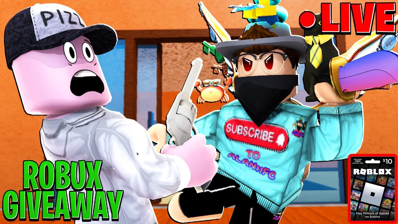 1V1 FOR A FREE GODLY IN MM2 | ROBUX GIVEAWAY AT 13K | - YouTube