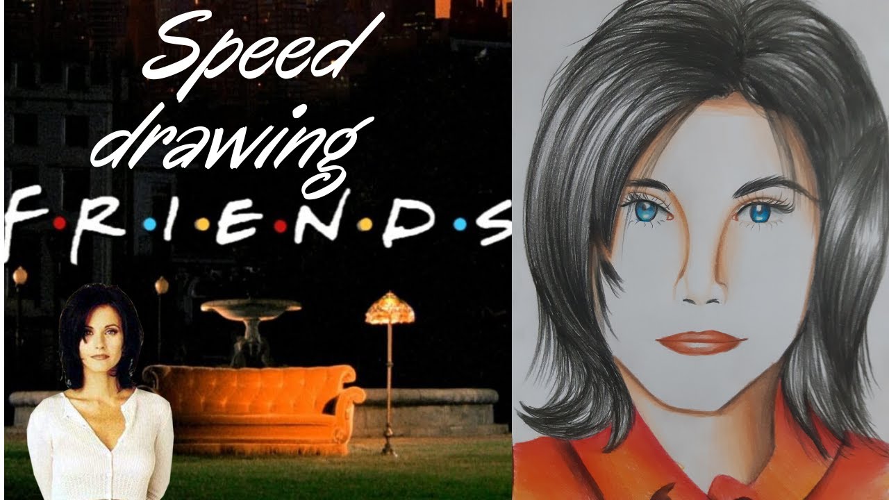 Desenhando Monica Geller [ Friends ] Speed Drawing - YouTube