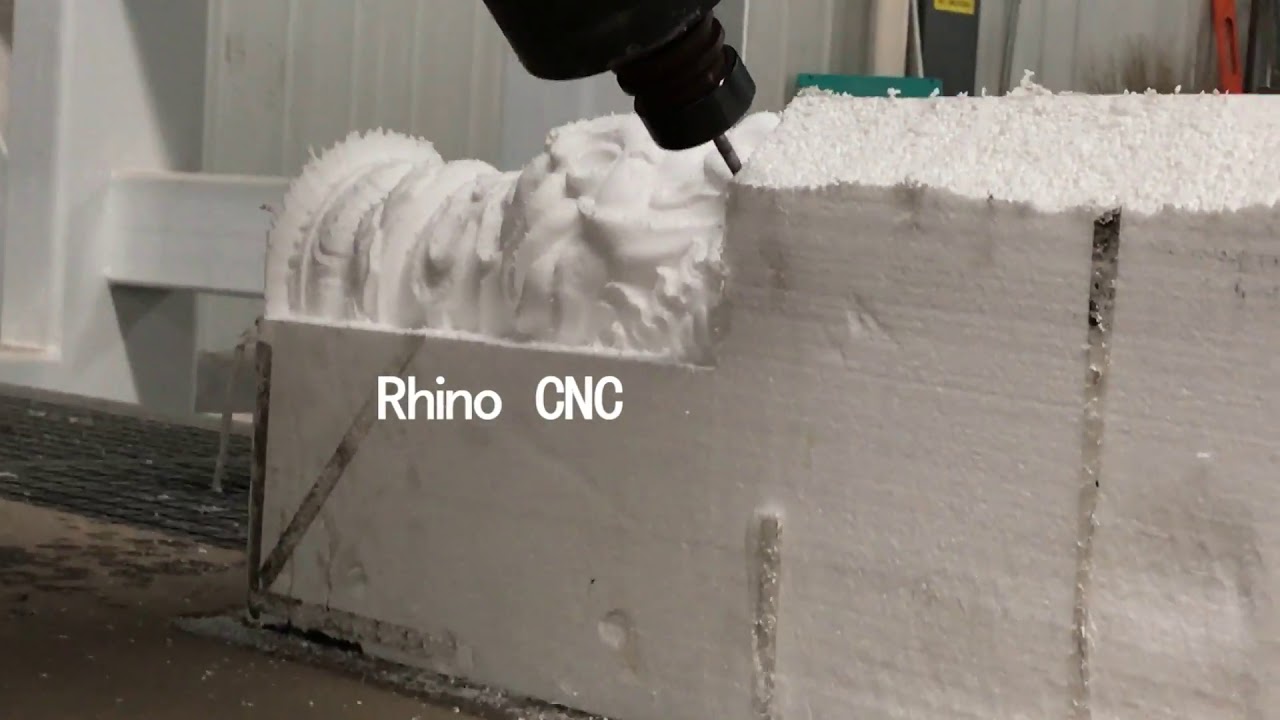 Rhino 4 axis CNC Router testing video before delivery - YouTube