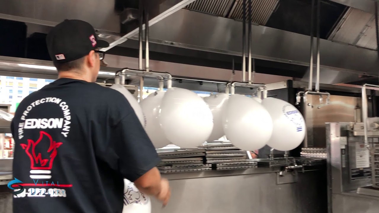 Edison Fire Protection Kitchen Suppression System - YouTube