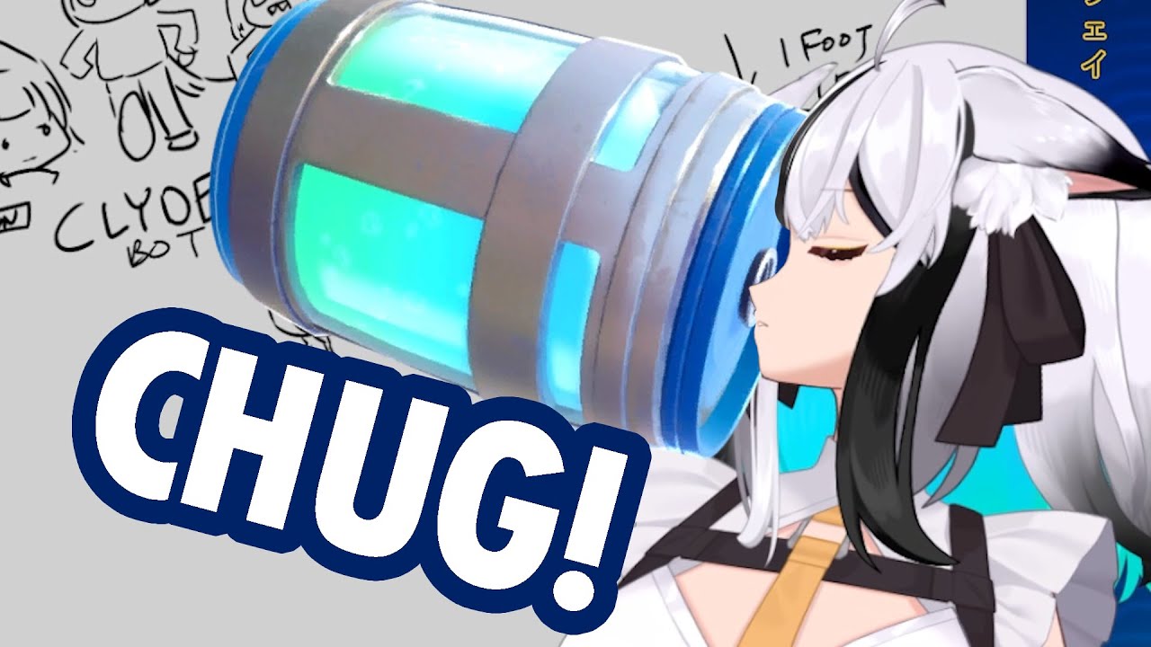 Fox vtuber fails at drinking water! - YouTube