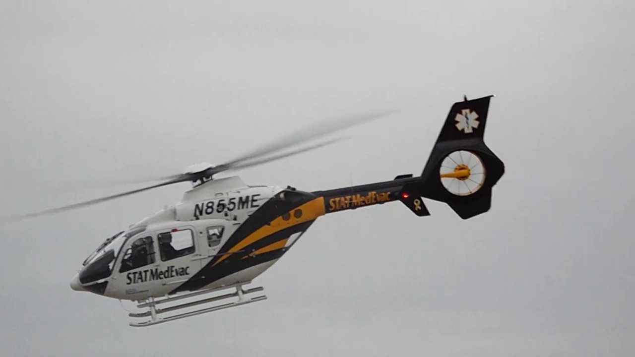 STAT MedEvac 9 (N855ME) Lifting from AGC for base - YouTube