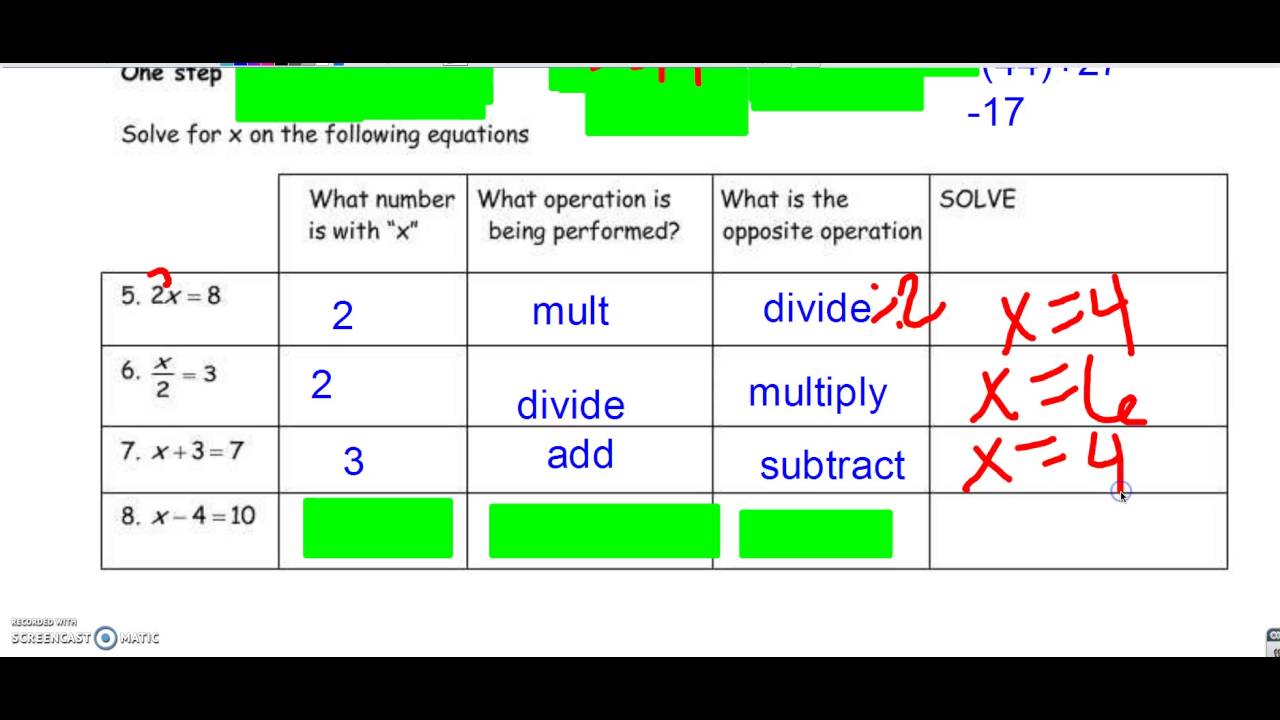 AR Solve Equations Day 1 - YouTube