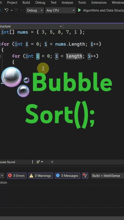 🚀 C# Bubble Sort: Sort Arrays Like a Pro - YouTube