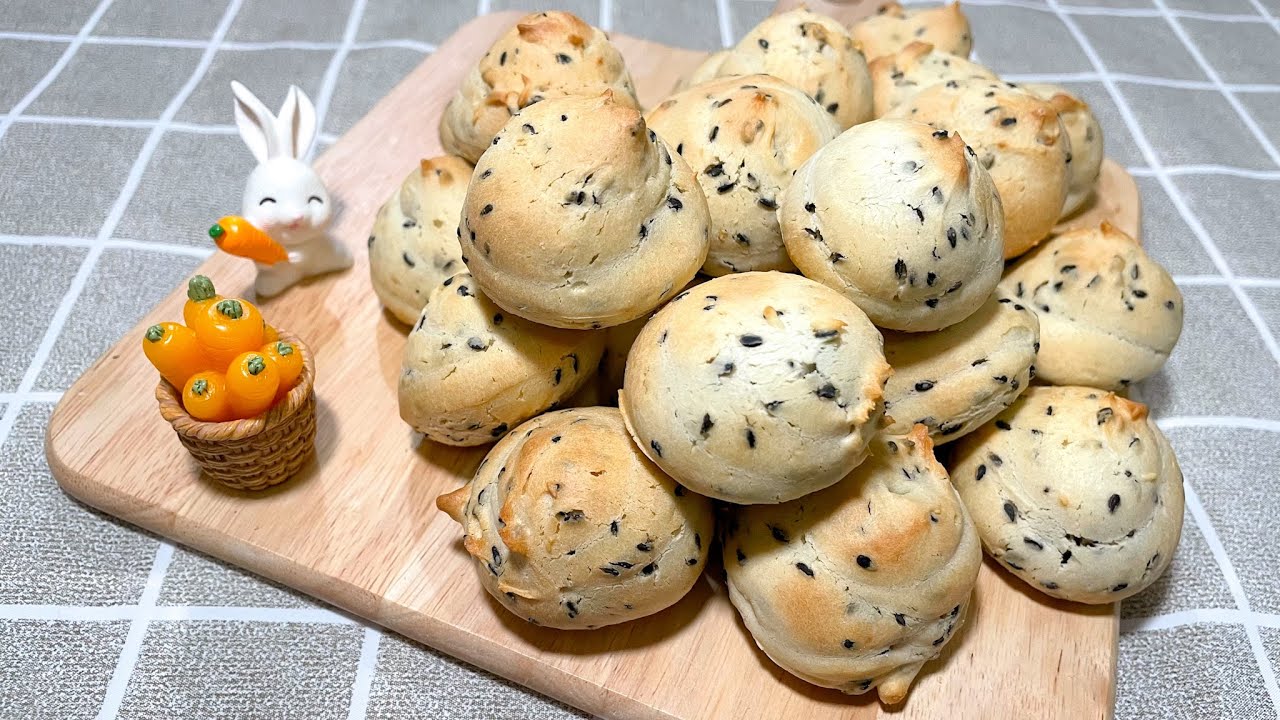 Korean Sesame Mochi Bread Recipe | Easy And Delicious - YouTube