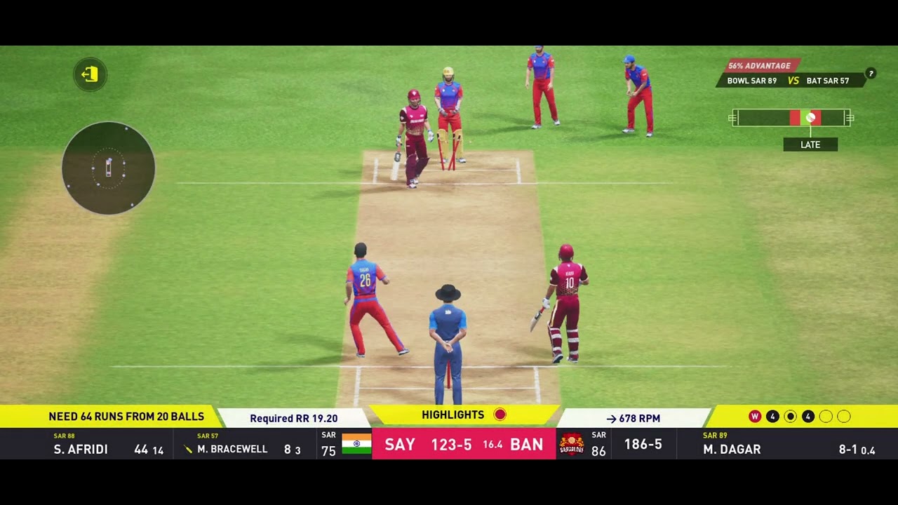dream cricket 25 tuff match highlights and gameplay - YouTube
