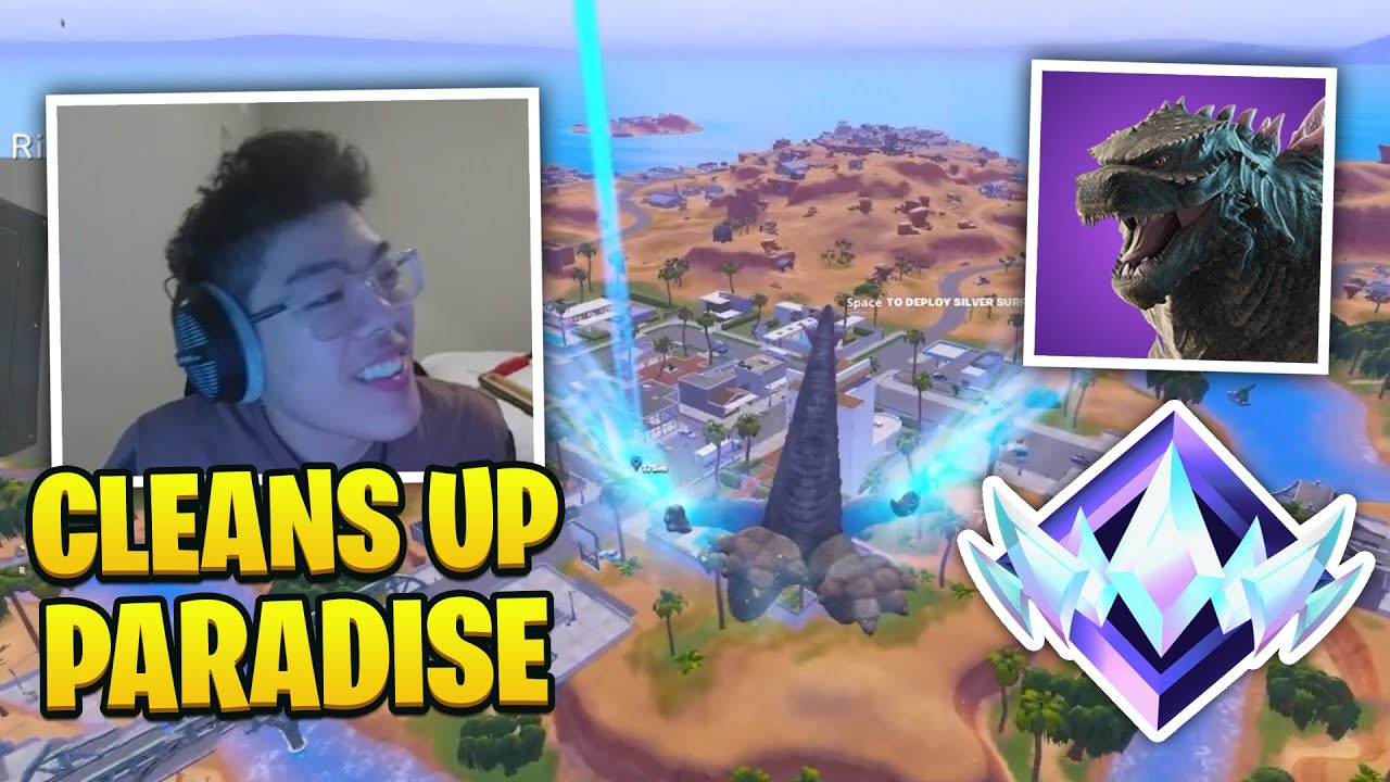 AsianJeff CLEANS UP Paradise Palms with Godzilla Evolved Skin - YouTube