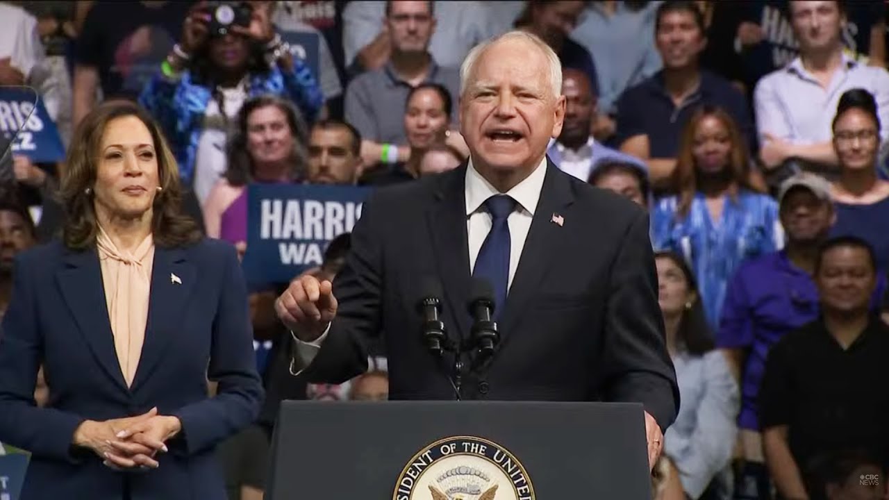 Tim Walz EXPLODES, DESTROYS Trump at MASSIVE rally - YouTube