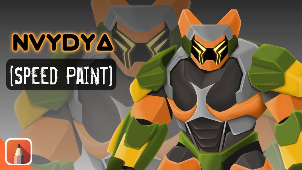[Speedpaint] Mecha furry protogen (Nvydya) - Autodesk sketchbook - YouTube