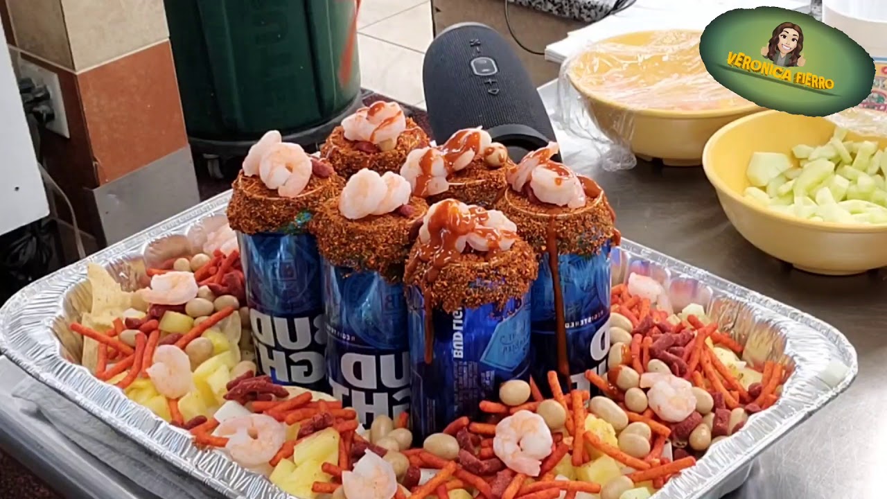 CHAROLA BOTANERA: con cerveza, camarones y fruta - YouTube