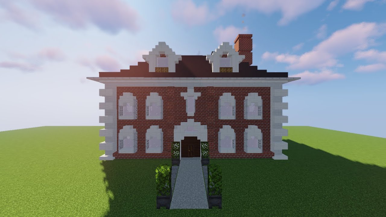 Making a modern colonial Minecraft house timelapse - YouTube