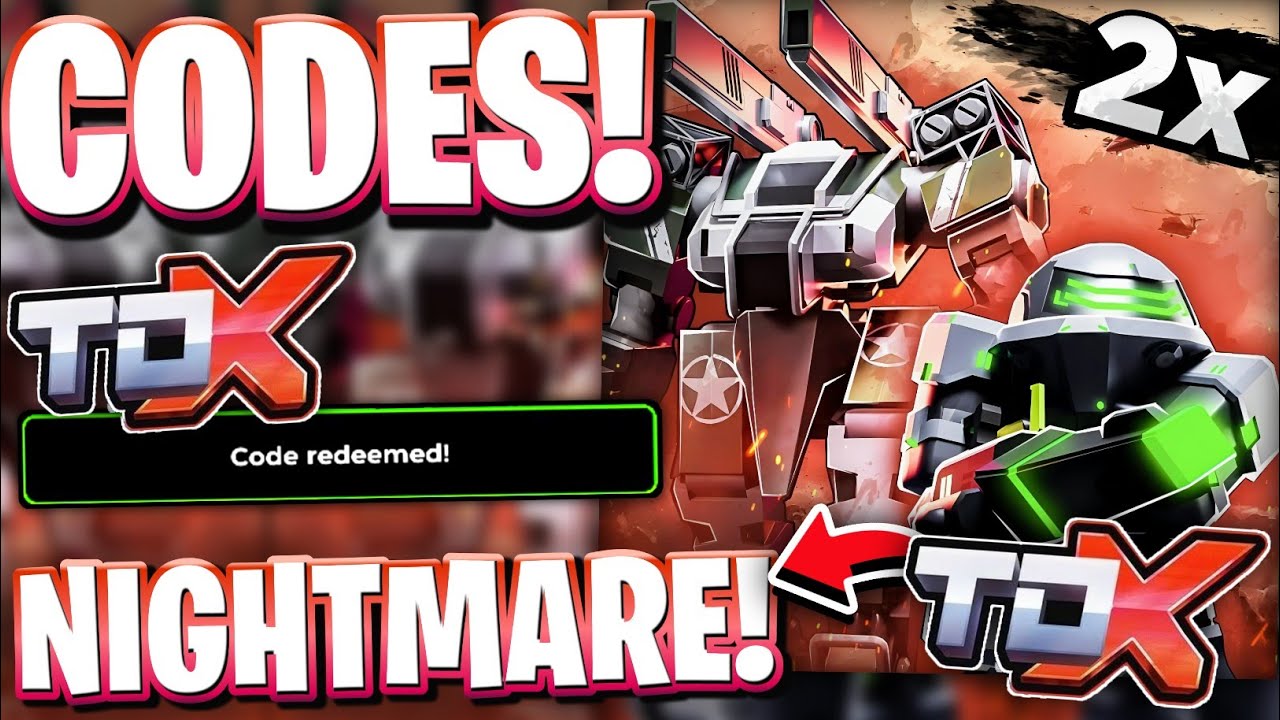 🌃*NIGHTMARE* All NIGHTMARE UPDATE CODES FOR TDX! ROBLOX TOWER DEFENSE X CODES - YouTube