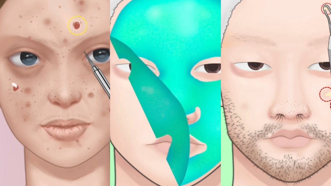 ASMR - Acne treatment and makeup animation video #asmrvideo # ...
