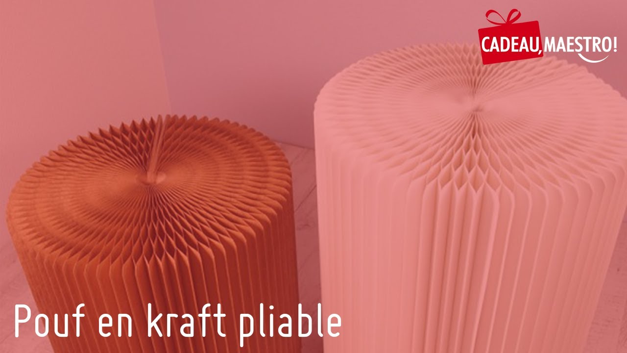 Pouf en Kraft Pliable Paper Lounge - YouTube