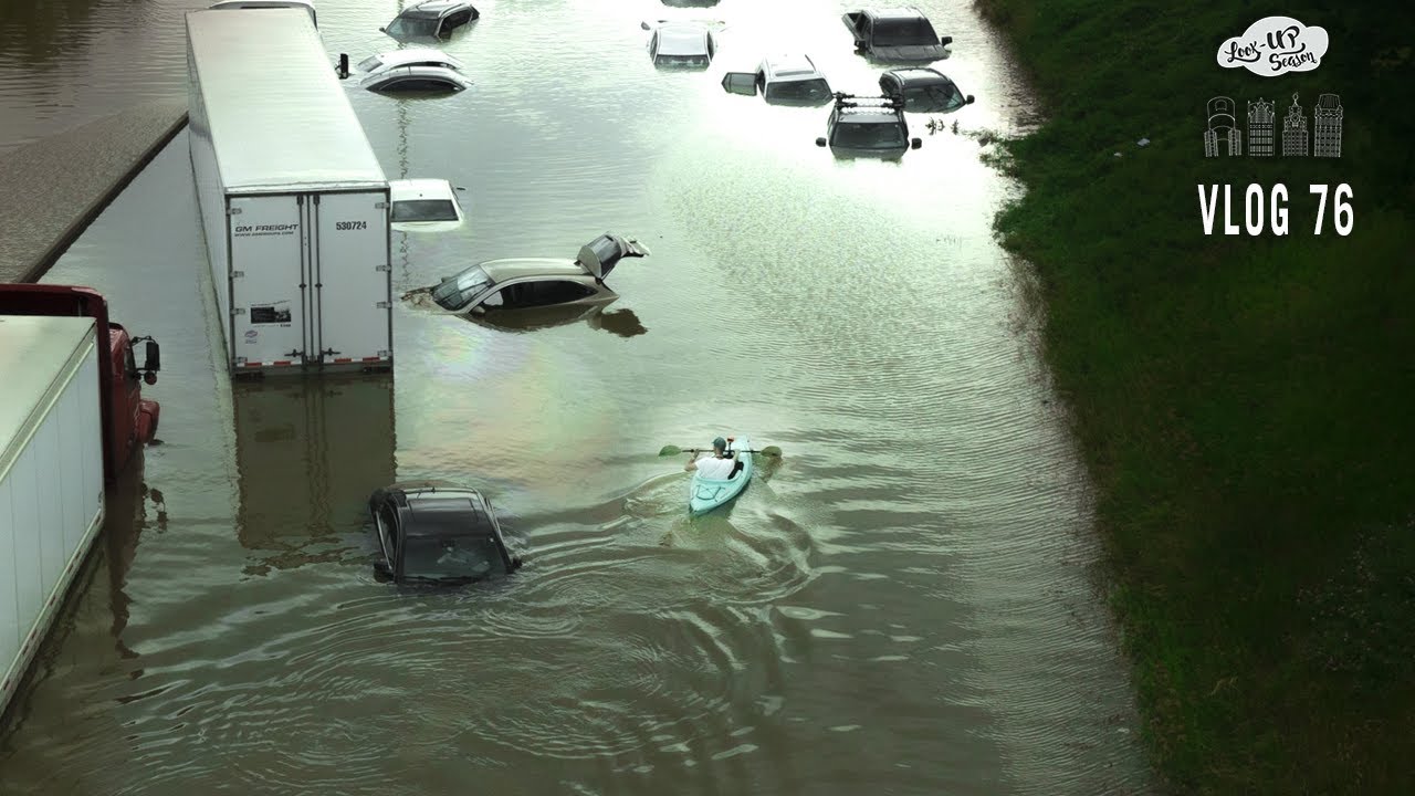 Detroit Freeway Flood- CRAZY drone footage - YouTube