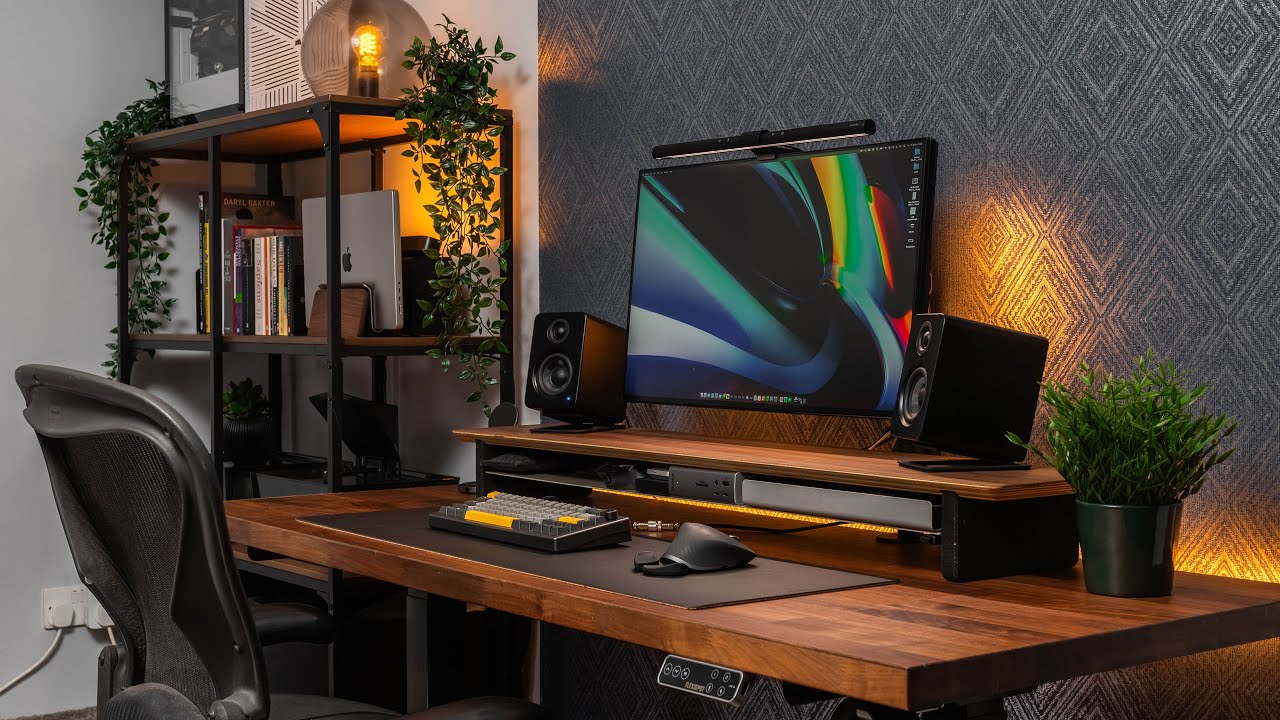 My Minimal Modern Desk Setup For Gaming And Productivity YouTube