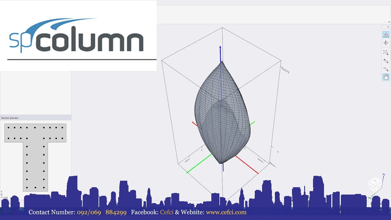 Spcolumn V5.50 Analysis and Design of T Shape Column Section - YouTube