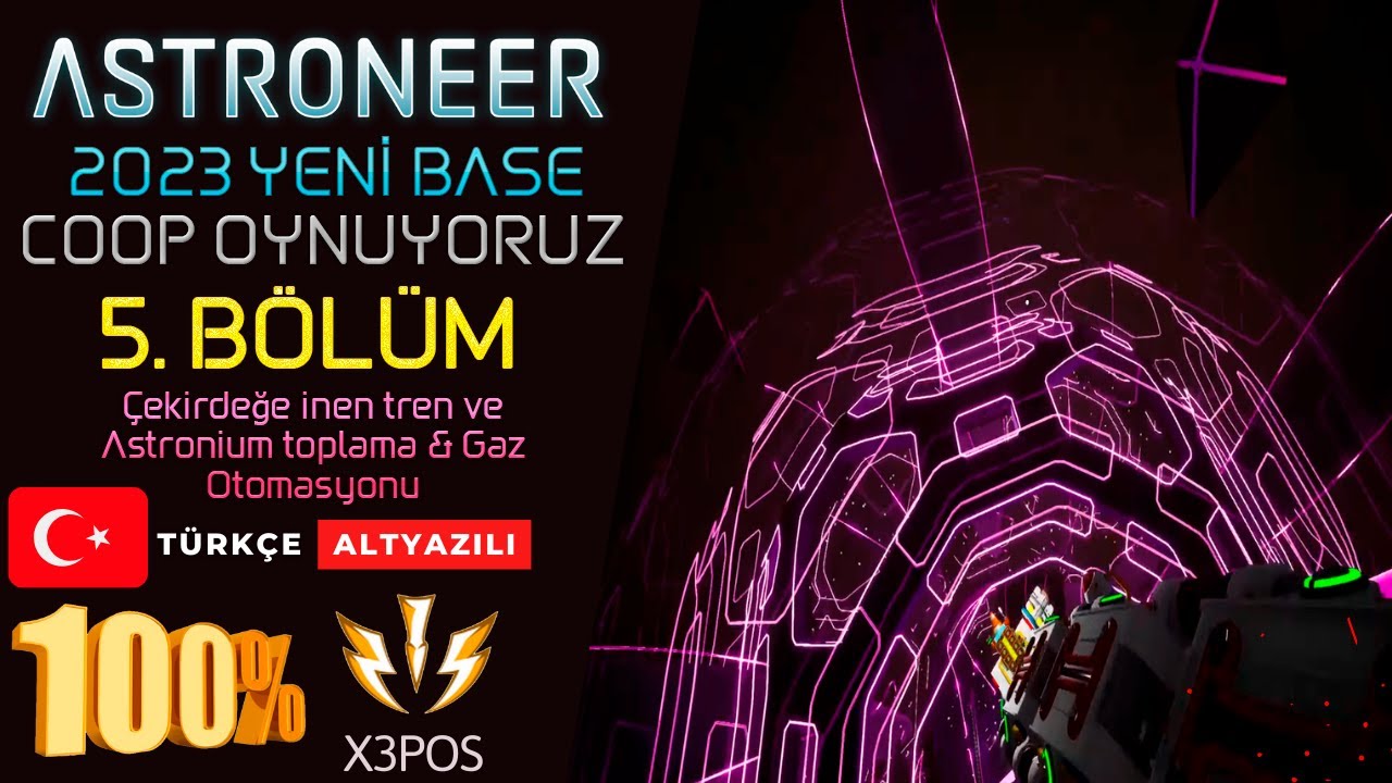 Astroneer 2023 Yeni base - 5. Bölüm Coop - Çekirdeğe inen tren ve ...