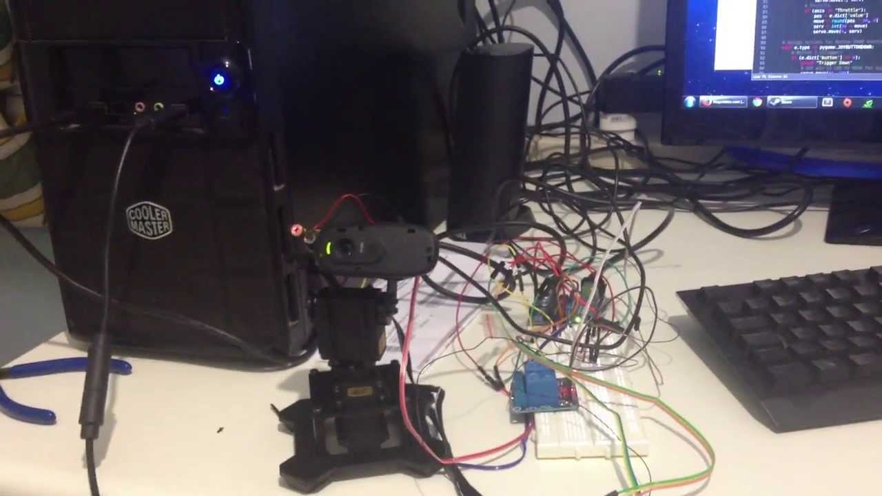 New Sentry Gun - Arduino + Python + Linux (Manual mode) - WIP - YouTube