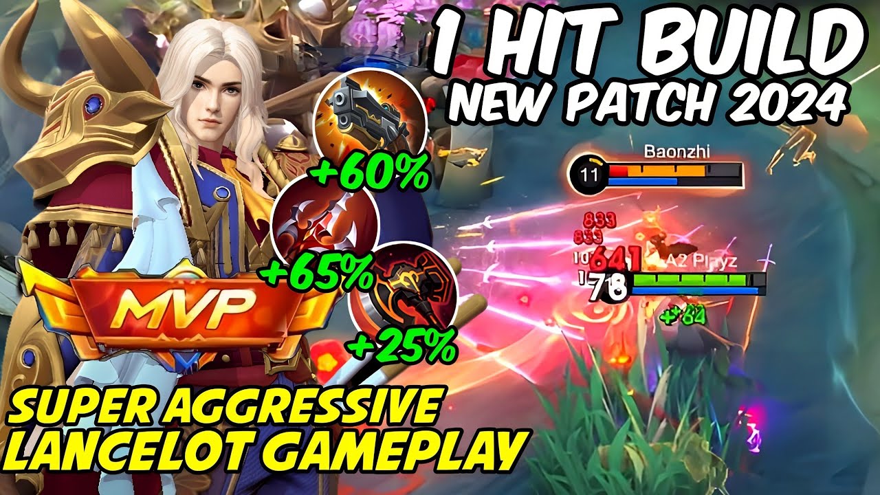 NEW UPDATE LANCELOT ONE HIT BUILD AND EMBLEM NEW PATCH 2024🔥| SUPER ...